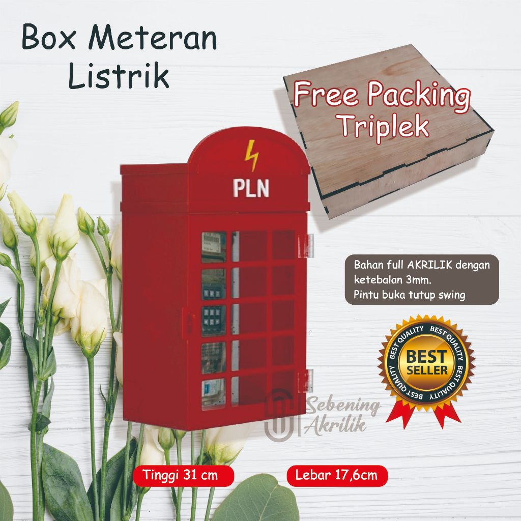 Jual Box Meteran Listrik PLN Token Prabayar kecil Bahan Akrilik | Box ...