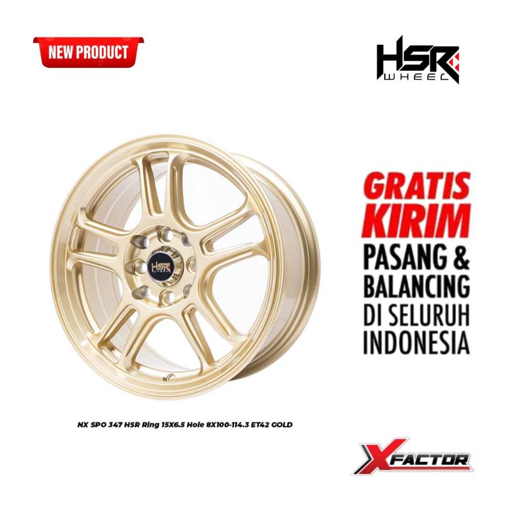 Jual VELG HSR R15 5.400.000 4PCS VELG HSR NX SPO R15X6,5 H4X100 - 4X114 ...