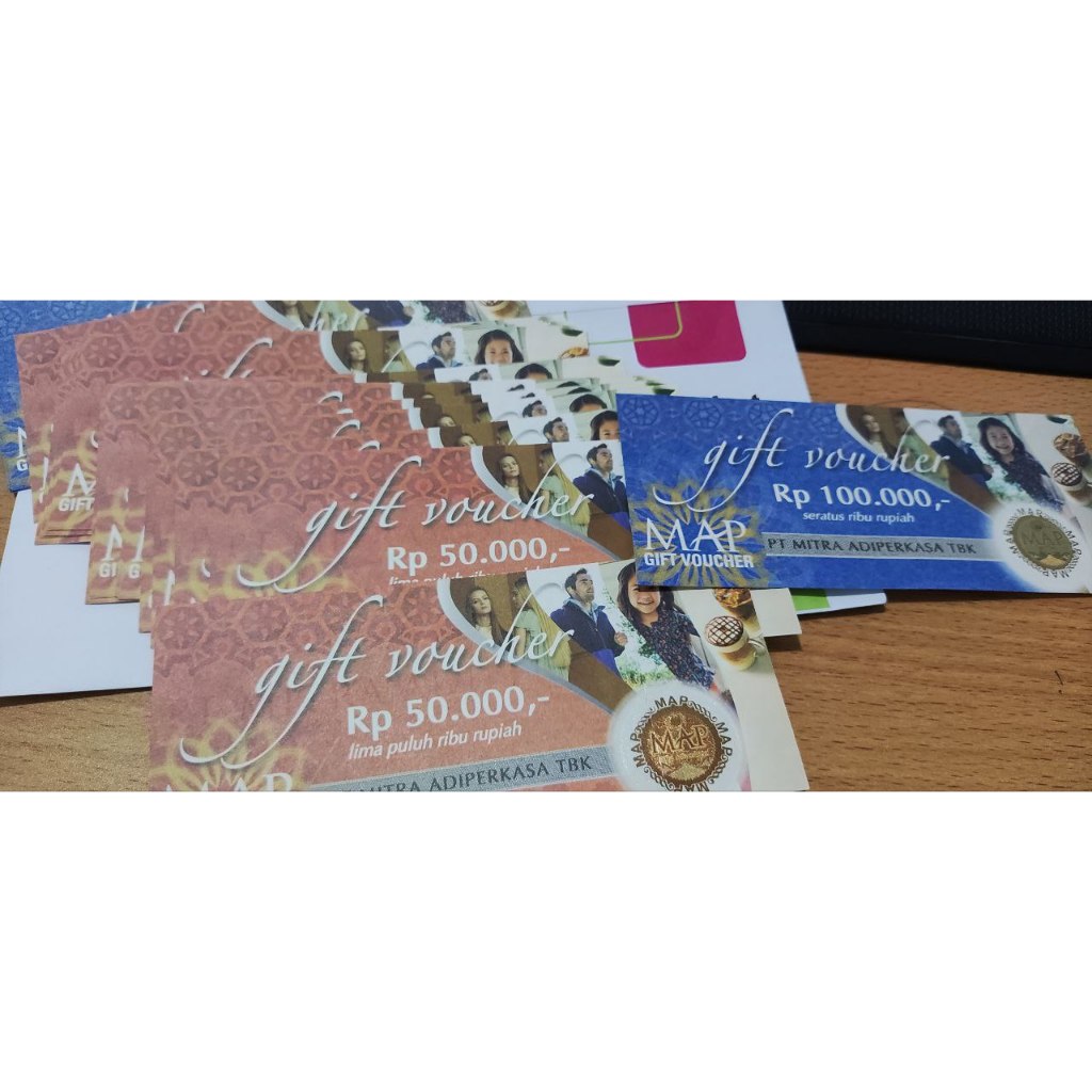 Jual Voucher MAP Gift Voucher (Pecahan 100k & 50k) | Shopee Indonesia