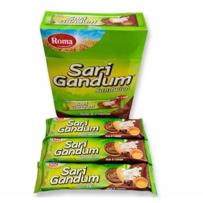 Jual ROMA SARI GANDUM COKLAT 1 PACK ISI 12 PCS | Shopee Indonesia
