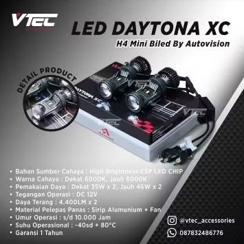Jual MINI BILED H4 Autovision Daytona XC 92 Watt 6000k Mini Projector ...