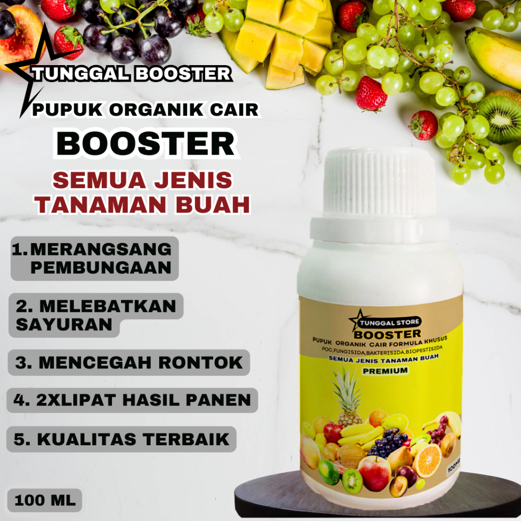 Jual Pupuk Organik Cair Tanaman Buah Booster pelebat dan Perangsang Buah premium Organik Kemasan ...