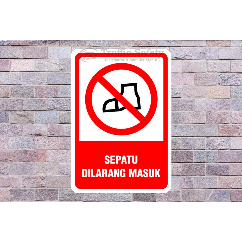 Jual Rambu sepatu dilarang masuk - Plat Alumunium 1.2mm | Shopee Indonesia