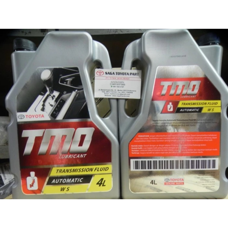 Jual Toyota Tmo Lubricant Transmission Fluid Automatic WS 4L | Shopee ...