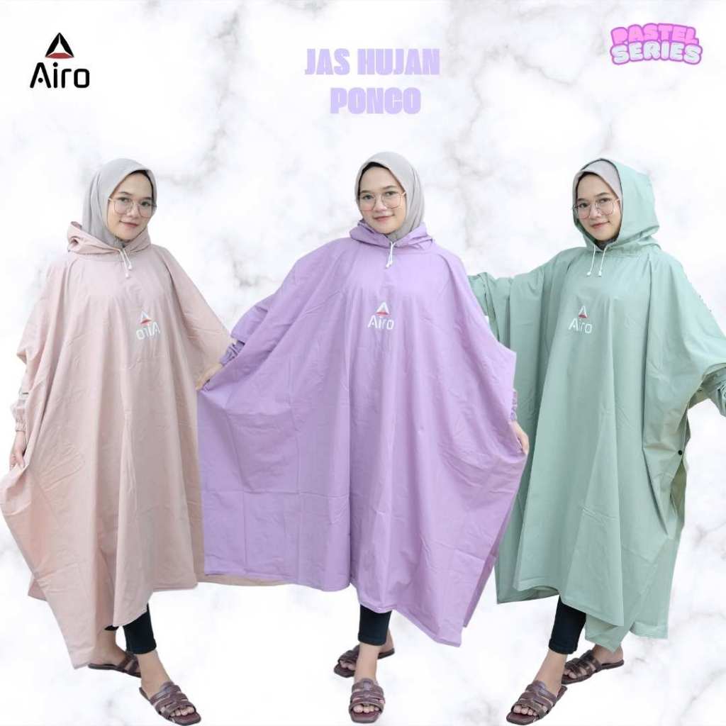 Jual AIRO - Jas Hujan Ponco Kelelawar Raincoat Jumbo Pria Wanita Dewasa PVC Tebal Anti Air ...