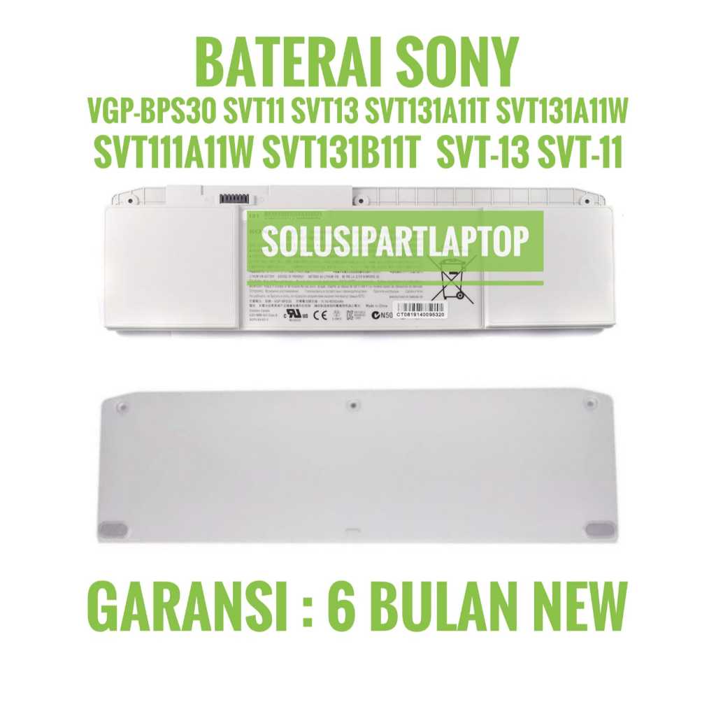 Jual BATERAI BATTERY SONY VAIO VGP-BPS30 BPS30 BPS 30 SVT11 SVT13 SVT-11 SVT-13 SVT111A11W ...