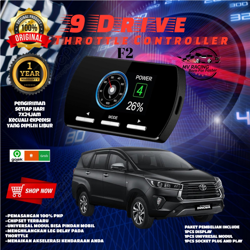 Jual 9 Drive Throtte Controller F2 Universal Modul TOYOTA INNOVA REBORN ...