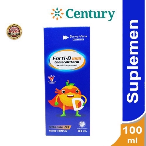 Jual FORTI D 1000 IU SIRUP 100ML/ VITAMIN D3 1000iu Sirup | Shopee ...