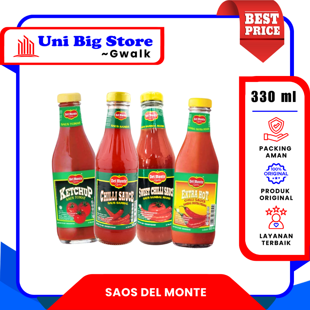 Jual SAOS DEL MONTE DELMONTE KETCHUP SAUS TOMAT - EXTRA HOT - SWEET ...