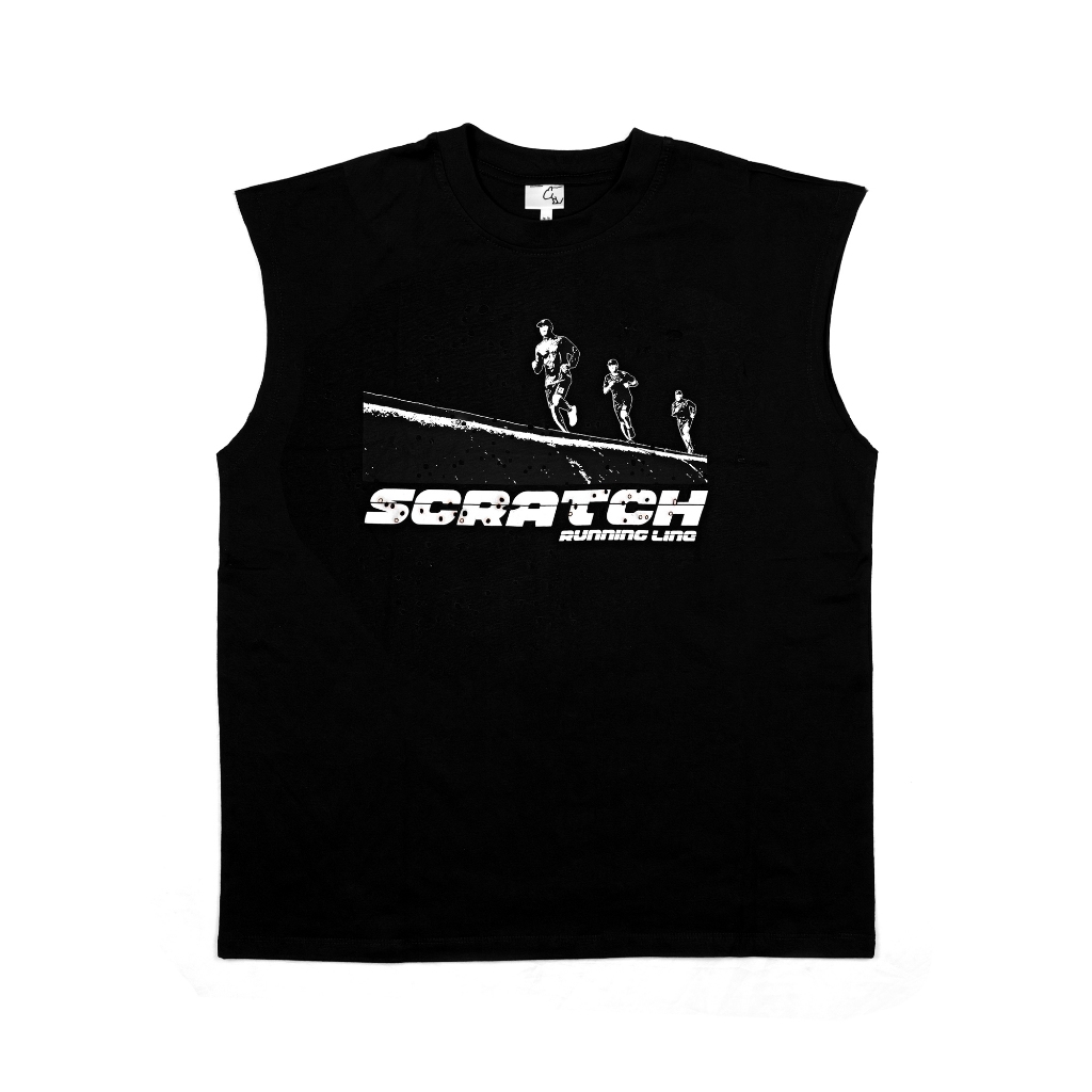 Jual Scratchline Sporta Easy Tank Black Running Cotton | Shopee Indonesia