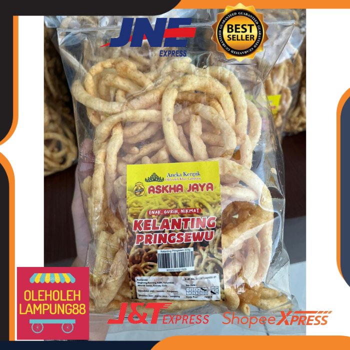 Jual Kelanting Pringsewu Ashka Jaya Ukuran 250GR Khas Lampung Snack ...