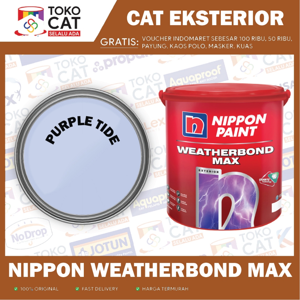 Jual CAT EXTERIOR NIPPON WEATHERBOND MAX 2,5 LITER ( PURPLE TIDE) WARNA ...