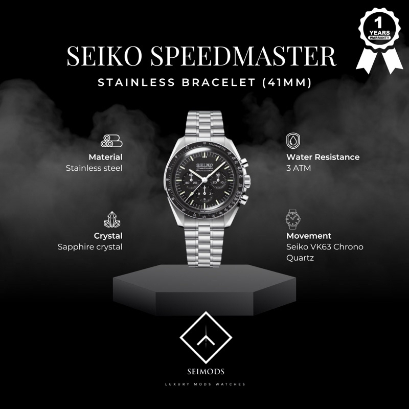 Jual Jam Tangan Seiko Mod Speedmaster Speed Master Chronograph Watch ...