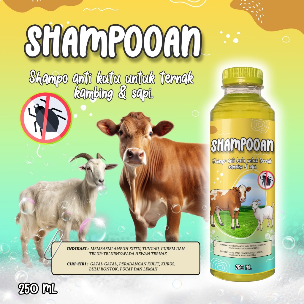 Jual Shampooan untuk ternak bebas kutu (Sapi & Kambing) 250ml | Shopee ...