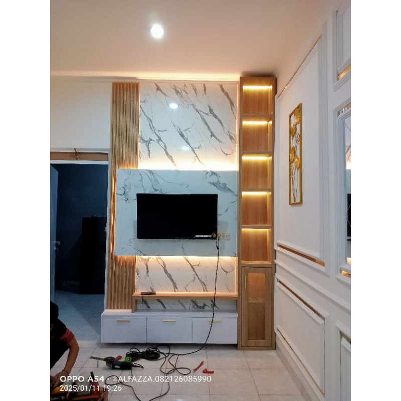 Jual BACKDROP TV CUSTOM // BY _ AL FAZZA FURNITURE // BACKDROP TV BAHAN ...