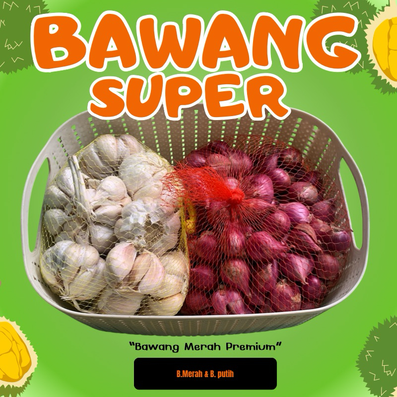 Jual BAWANG MERAH SEGAR SUPER PREMIUM & BAWANG PUTIH 500g | Shopee ...