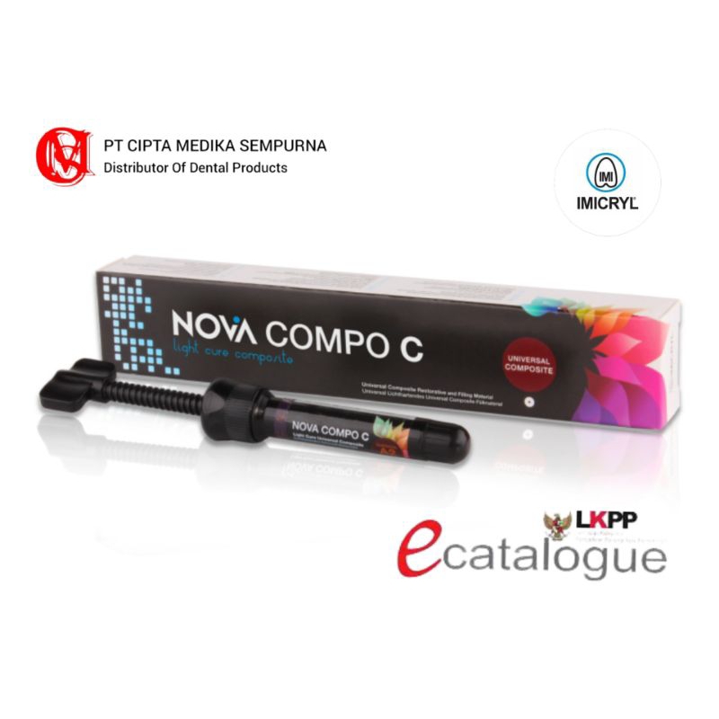 Jual Composite Dental NOVA COMPO C IMICRYL 4gr Resin Composit Nano ...