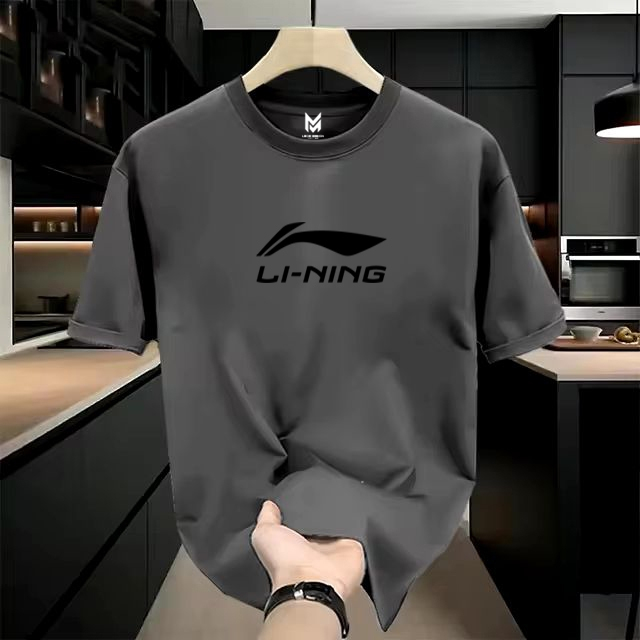 Jual Kaos Pendek Lining Logo Text Hitam T-Shirt Oblong 24s Pria& wanita ...