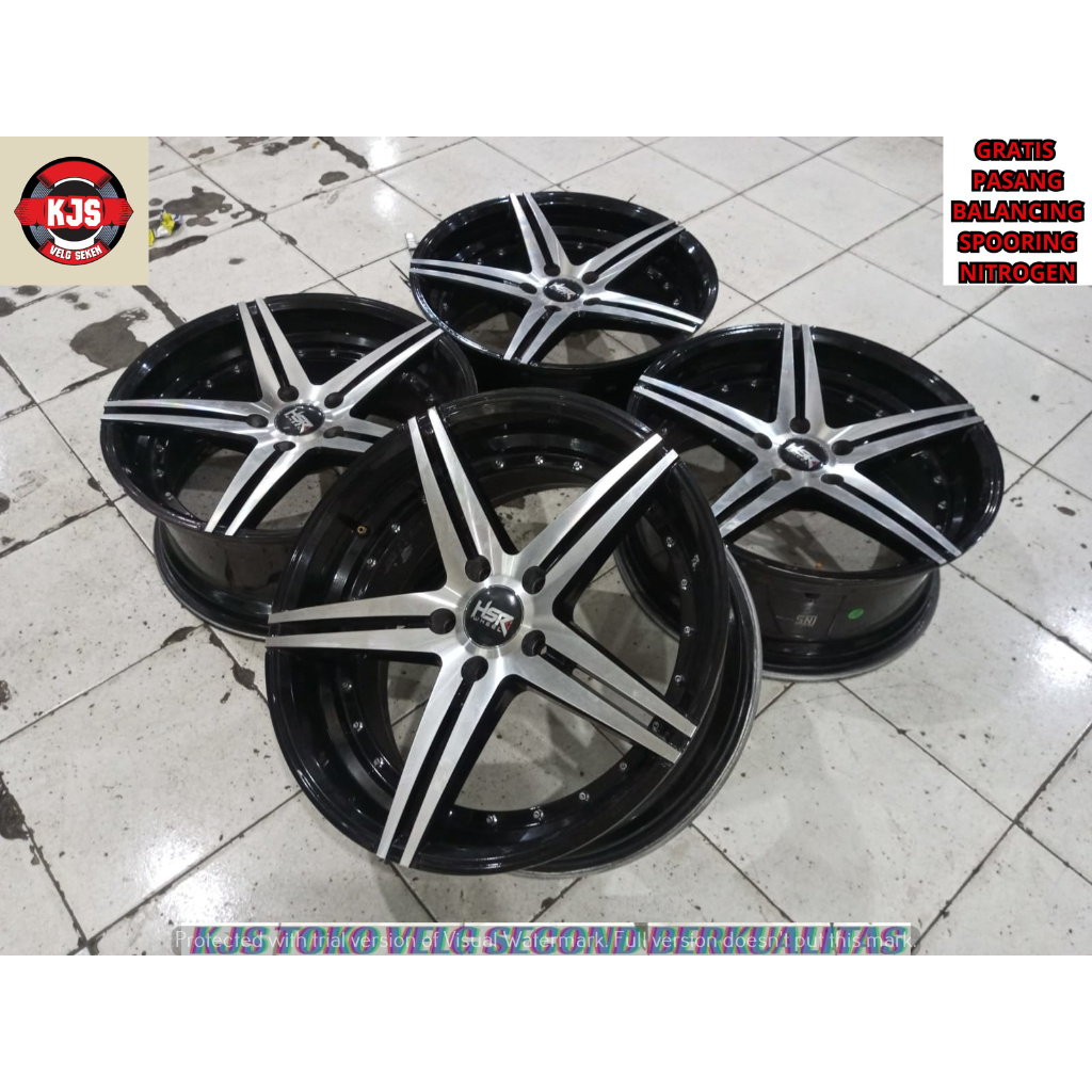 Jual VELG MOBIL BEKAS MODEL HSR NE5 RING 18 LEBAR 8 RATA LOBANG BAUT 5X114,3 OFFSET 38 WARNA ...