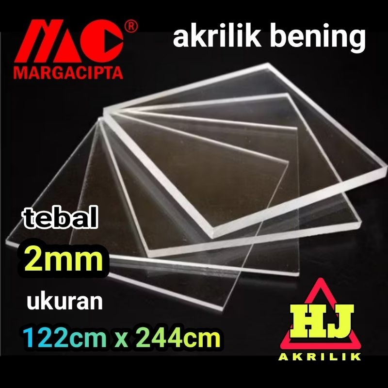 Jual akrilik 2mm bening 122 x 244 akrilik lembaran marga cipta | Shopee ...