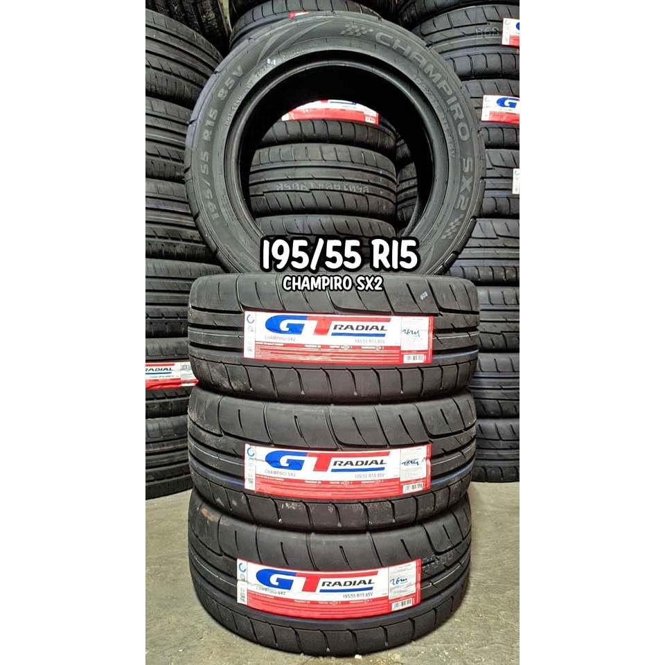 Jual Ban Sx2 ring 15 GT Radial Champiro SX2 195/55 R15 Ban Mobil sport semi slick | Shopee Indonesia