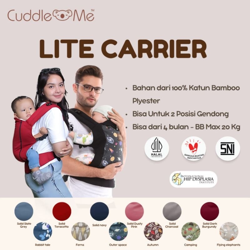 Jual Cuddle Me Lite Carrier Gendongan M shape Untuk Anak usia 4 bulan ...