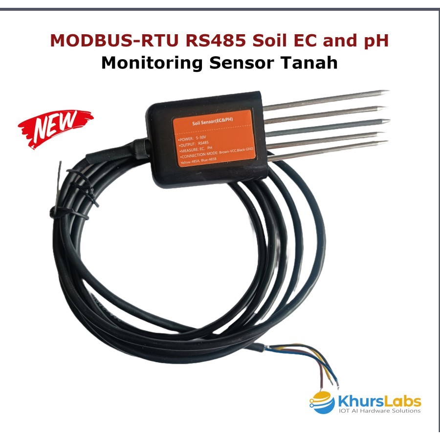 Jual Industrial MODBUS RTU RS485 Soil EC pH Monitoring Sensor Electrical conductivity and pH ...