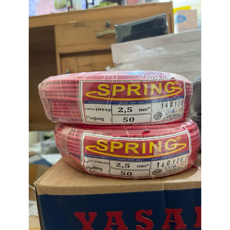 Jual KABEL TUNGGAL SPRING NYA 1,5mm & 2,5mm 50meter TEMBAGA ASLI | Shopee Indonesia