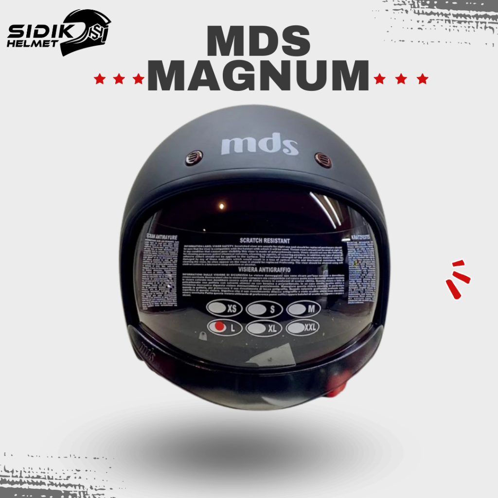 Jual Helm MDS Magnum 100% Original Retro Bogo Solid Half Face SNI INJAK ...