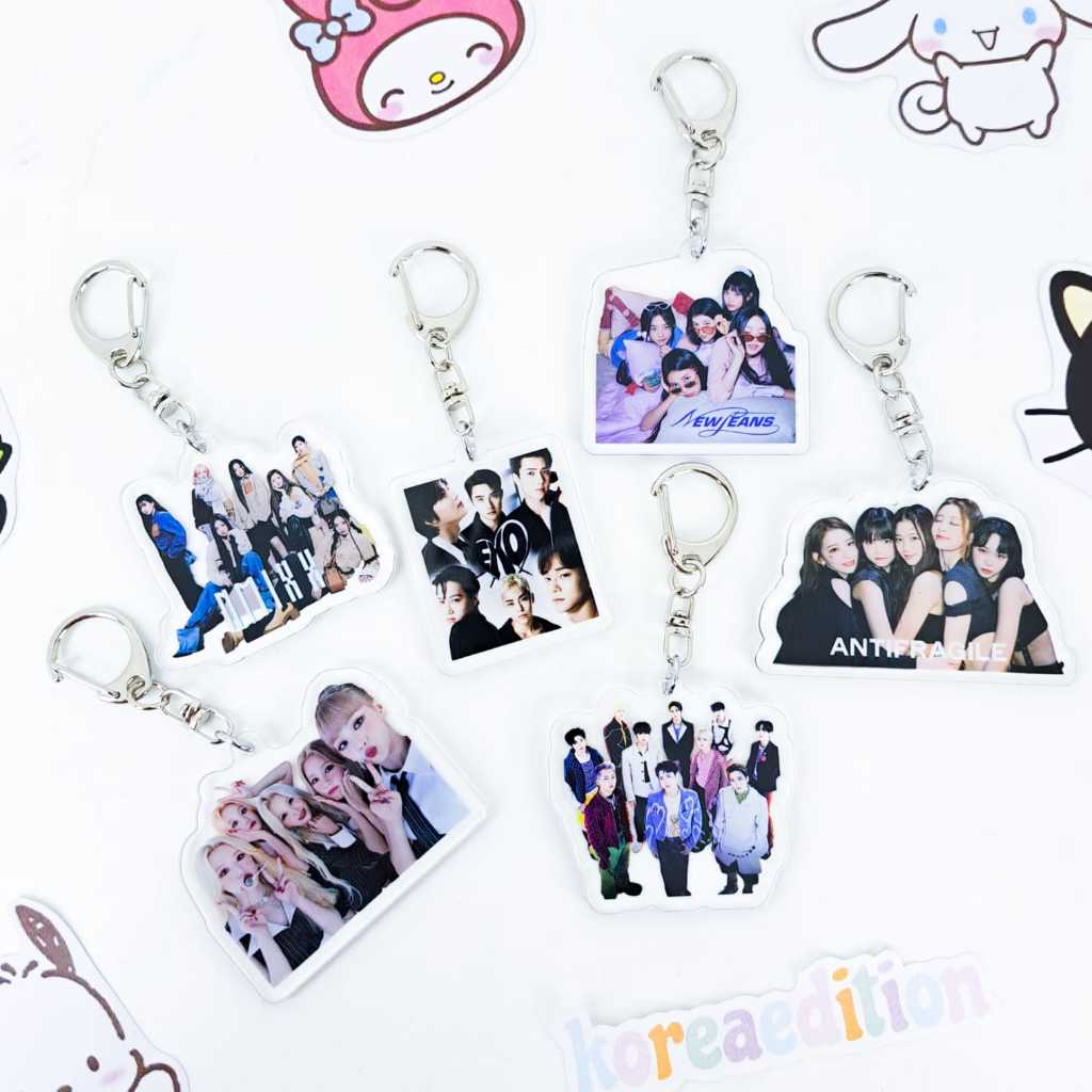 Jual Gantungan Kunci Akrilik Kpop NMIXX EXO NewJeans Le Sserafim ...
