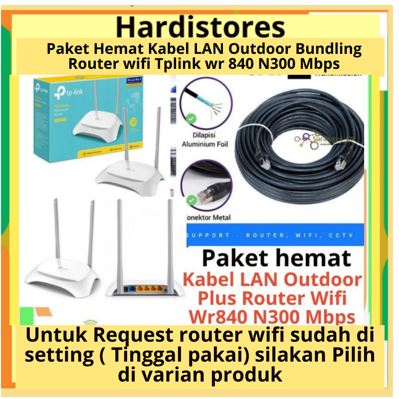 Jual Kabel LAN FTP Cat5e Kabel LAN Outdoor 10m 15m 20m 25m 30m Bundling ...