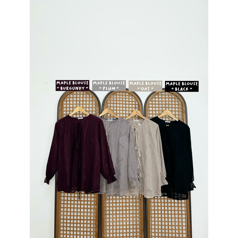 Jual LOCANA LABEL ORIGINAL MAPLE LACEY BLOUSE | Shopee Indonesia