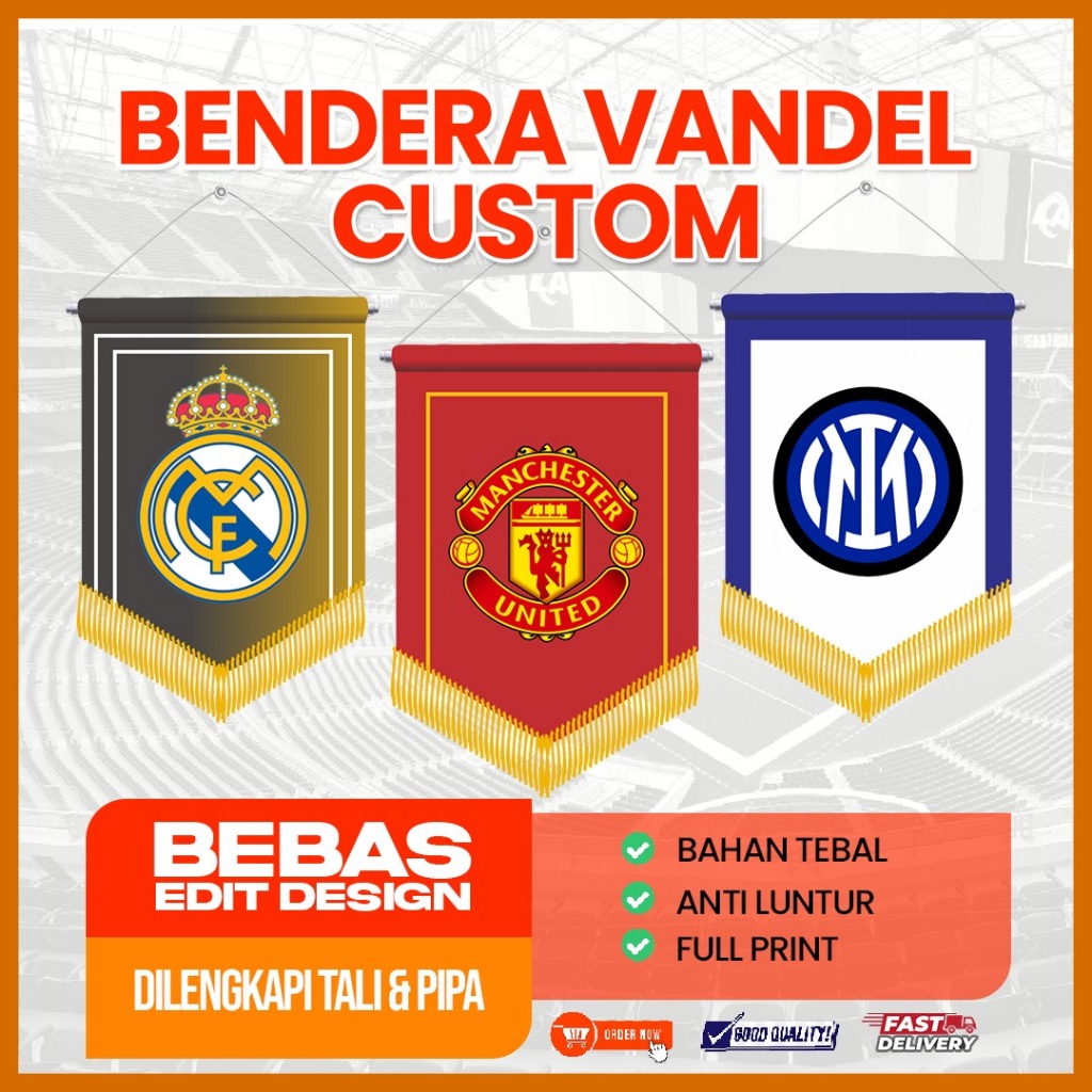 Jual BENDERA VANDEL CUSTOM / CINDERAMATA /VARIASI RUMBAI BAWAH / BEBAS ...