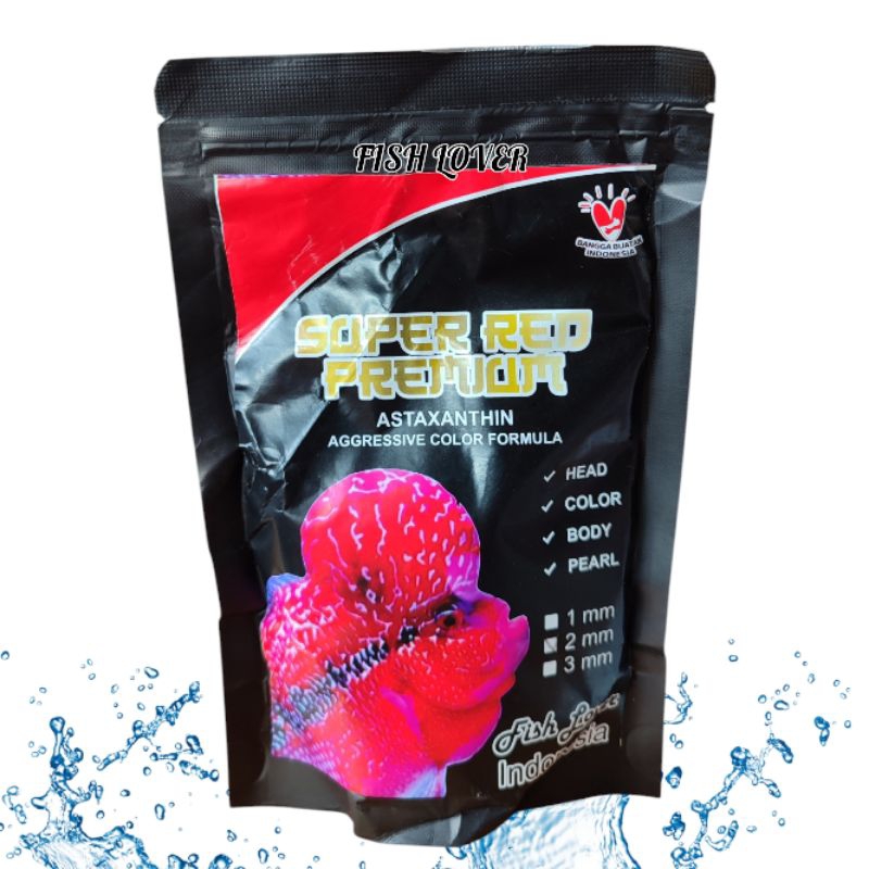 Jual Super red premium pakan louhan fish lover 100gr | Shopee Indonesia