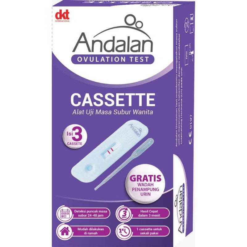 Jual Andalan Ovulation Test isi 3pcs + cup urine / Promil cek kesuburan ...