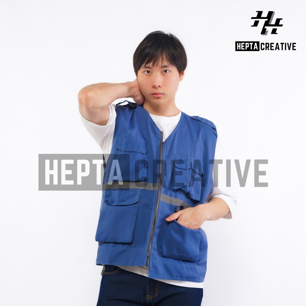 Jual ROMPI SAFETY FIRST ABU VEST PROYEK LAPANGAN REFLEKTIF MENYALA ...