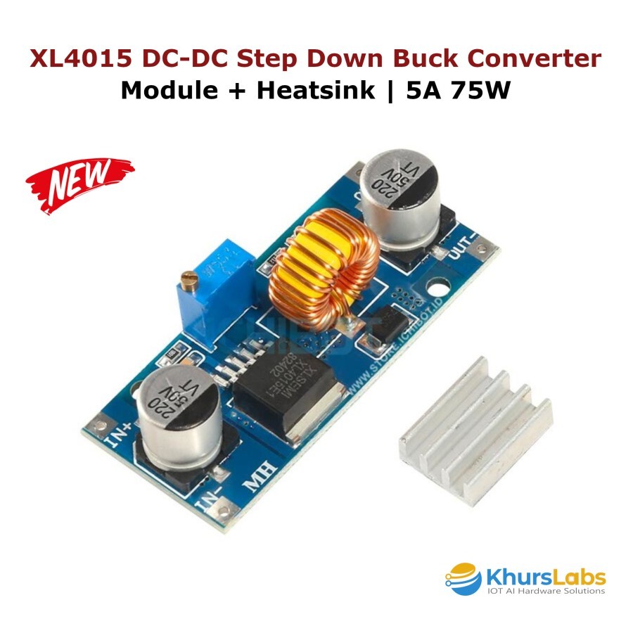 Jual XL4015 DC-DC Step Down Buck Converter Module + Heatsink | 5A 75W | Shopee Indonesia
