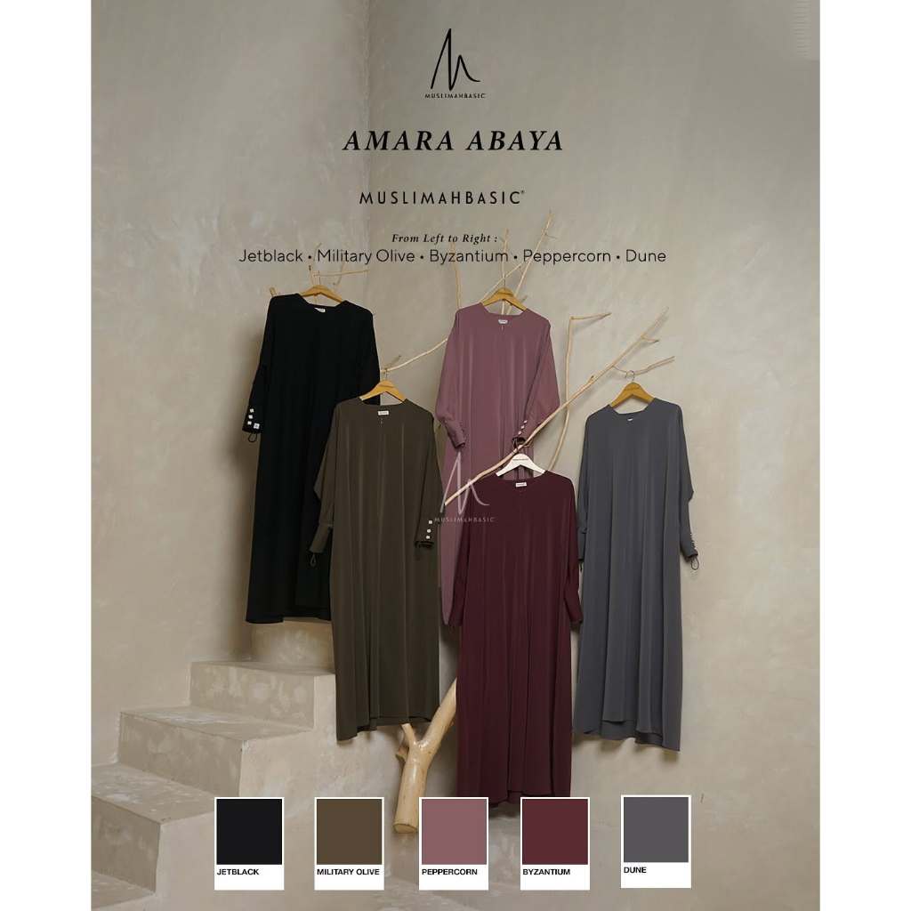 Jual MUSLIMAHBASIC - AMARA ABAYA 2.0 - JETBLACK MTA | Shopee Indonesia