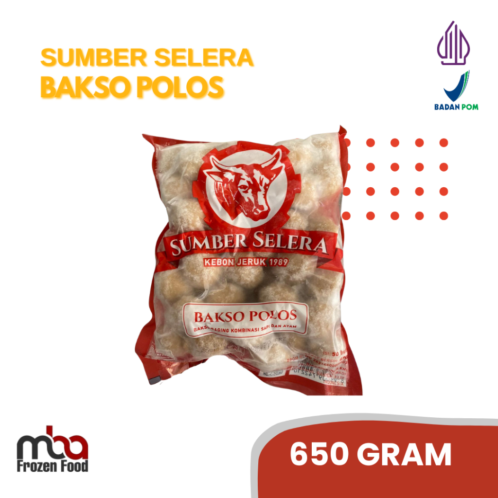 Jual Sumber Selera Bakso Polos 650 gram (50 pcs) /Bakso /Baksosapi ...