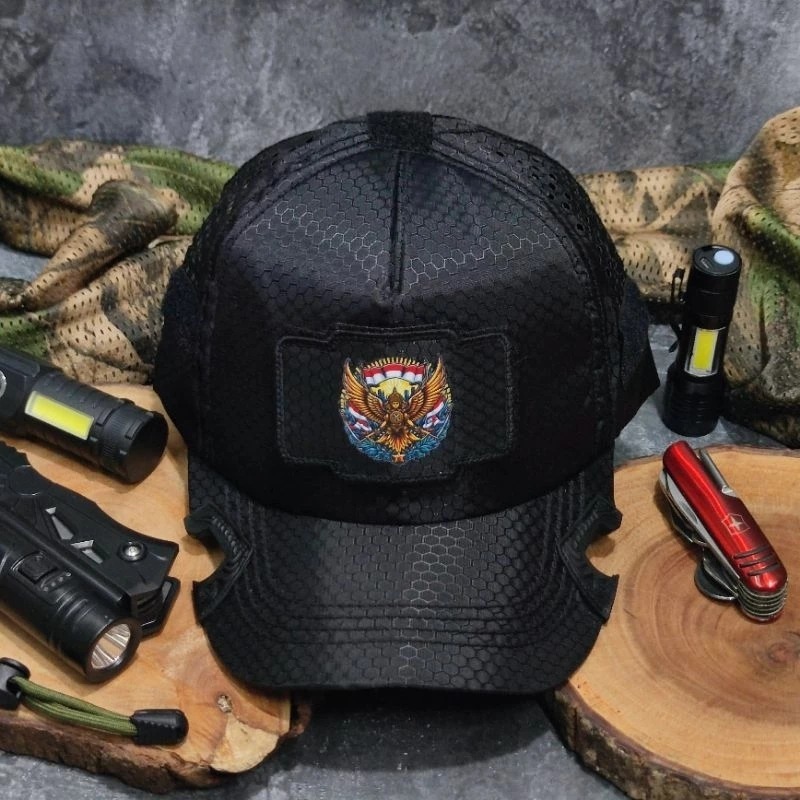 Jual Topi GARUDA SHIELD Coak Tactical BLACK OPS Cutting Laser | Shopee ...
