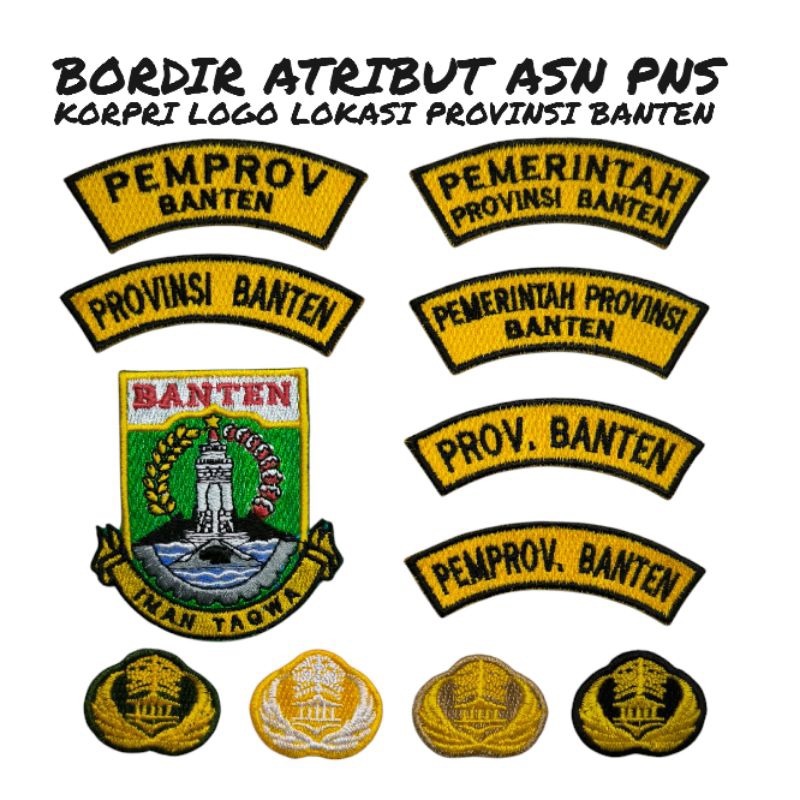 Jual BORDIR ATRIBUT PERLENGKAPAN INSTANSI ASN PNS KORPRI KEMENDAGRI ...