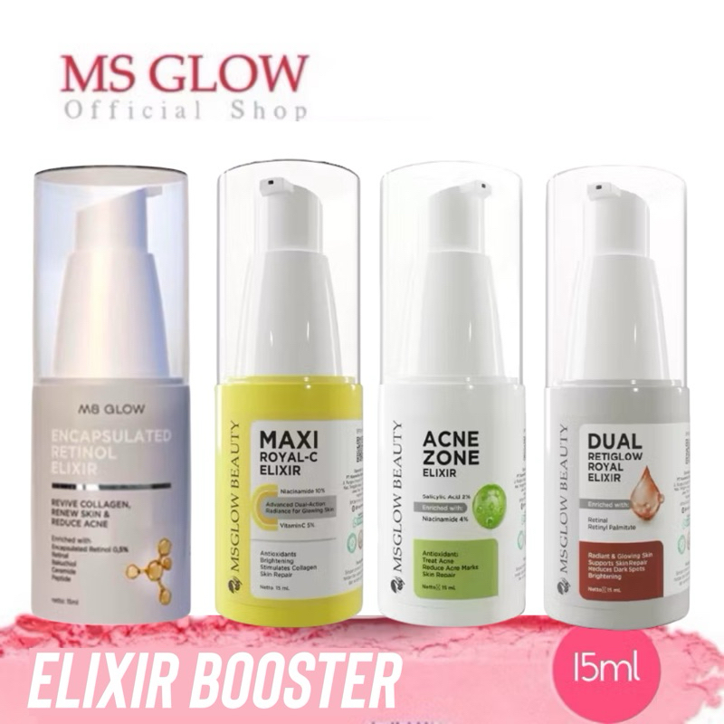 Jual Elixir Booster MS GLOW / Retiglow / vit C / Niacinemide / Retinol ...