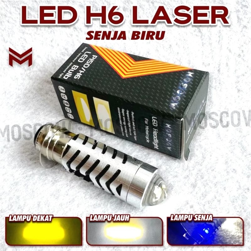 Jual lampu Led laser motor matik dan bebek cahaya kuning dan putih ...