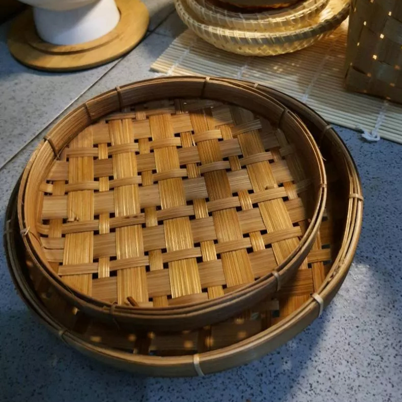 Jual PIRING BAMBU BULAT | PIRING LALAP BAMBU BULAT | Anyaman Bambu ...