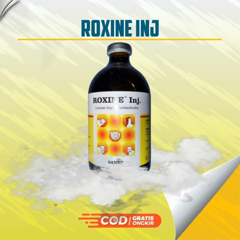 Jual ROXINE Injeksi 100 ml inj Obat Sapi Babi Kambing Domba Anjing Ayam ...
