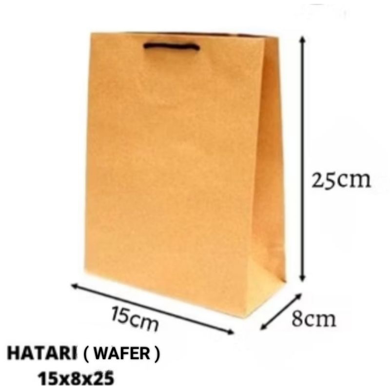 Jual paperbag wafer ukuran 15x8x25 paper bag tas kertas tas souvenir ...