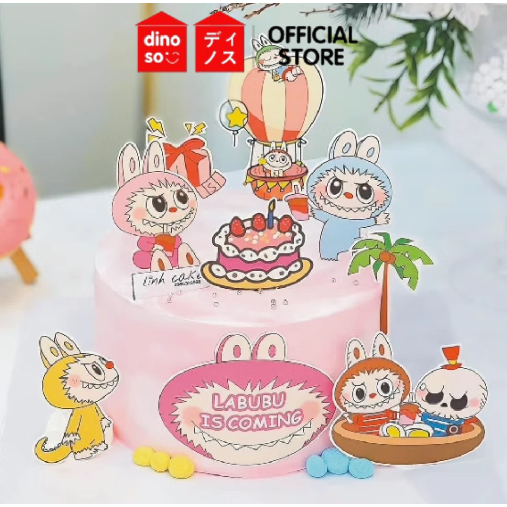 Jual DINOSO 8pcs Cake Topper Labubu Tusukan Kue Motif Labubu Dekorasi ...