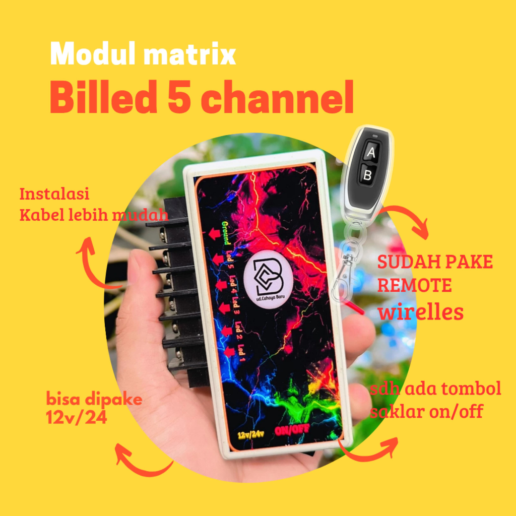 Jual Modul Relay Lampu Biled Matrix Projie LED Laser 12V 24V untuk ...