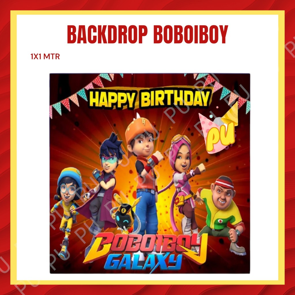 Jual Backdrop Banner BOBOIBOY / Banner Tembok Dekorasi Ulang Tahun ...