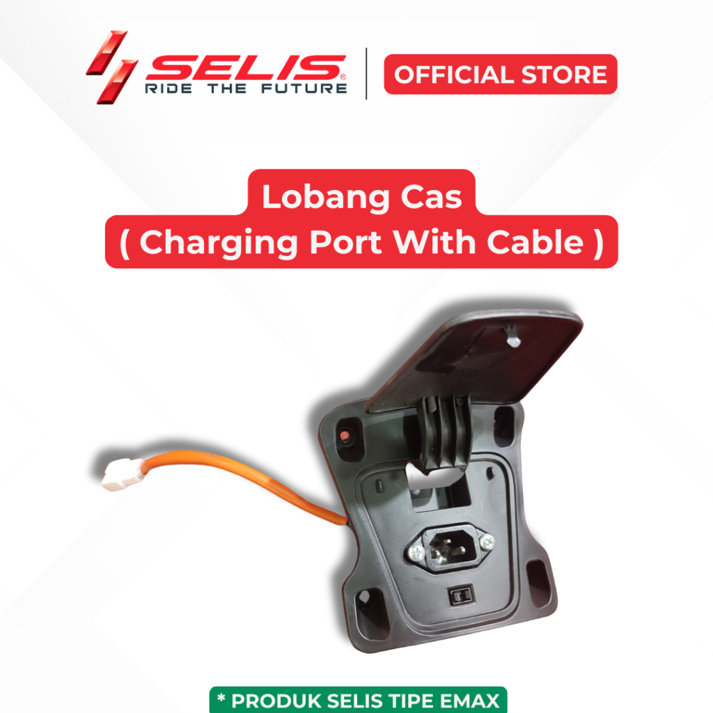 Jual SELIS - Lobang Cas Motor listrik EMax ( Charging Port Cable SLA ...